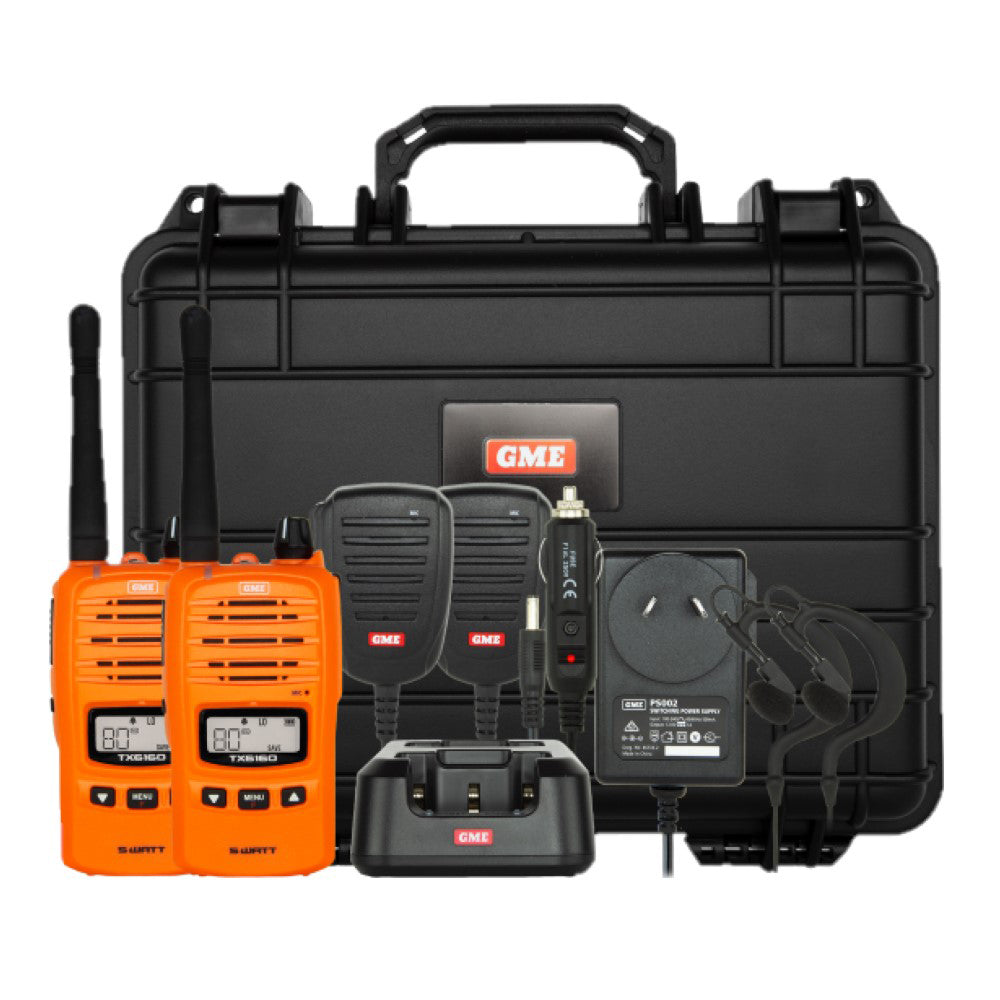 GME Handheld UHF 5w Radio Twin Pack Orange W/Case – SHOPNewlands