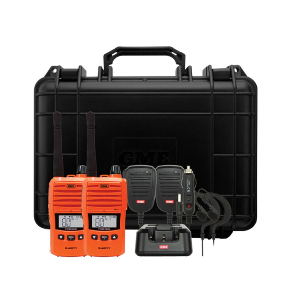 GME Handheld UHF 5w Radio Twin Pack Orange W/Case – SHOPNewlands
