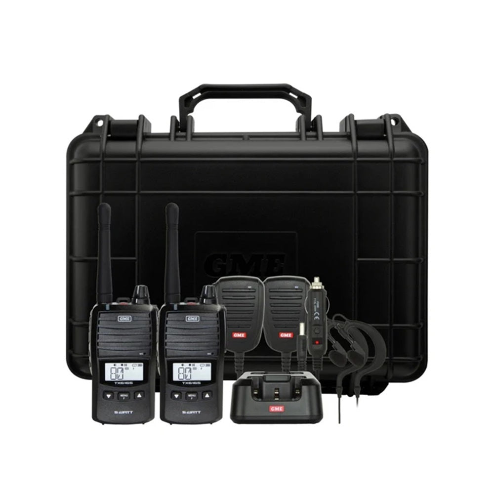 GME Handheld UHF 5w Radio Twin Pack Black W/Case – SHOPNewlands