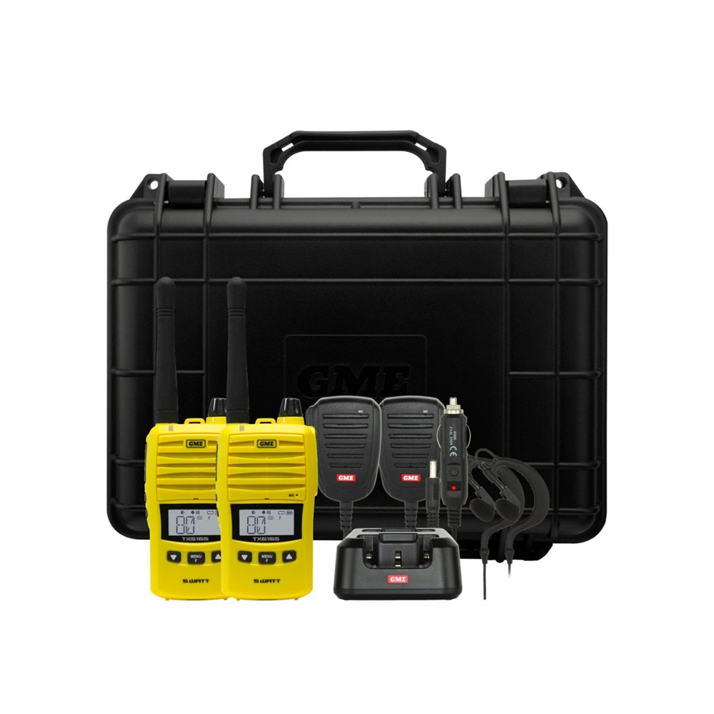 GME Handheld UHF 5w Radio Twin Pack Yellow W/Case – SHOPNewlands